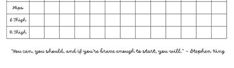 12 Week Body Transformation Tracker Measurement Chart Pdf Instant