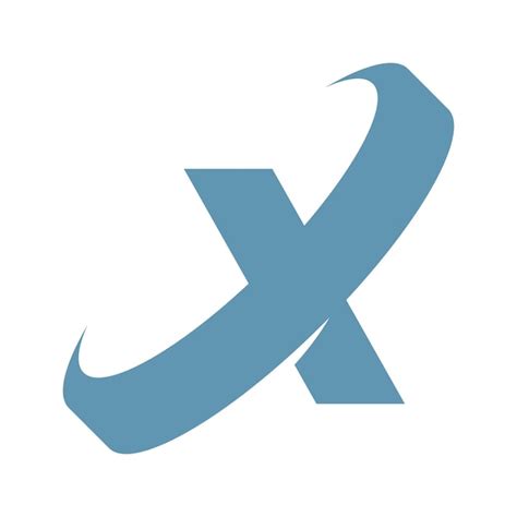 문자 X 로고 디자인 프리미엄 벡터