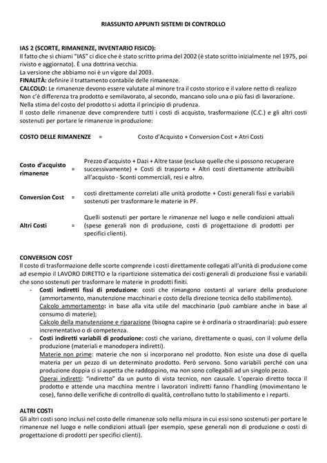 Riassunto Del Corso Sistemi Di Controllo Docsity