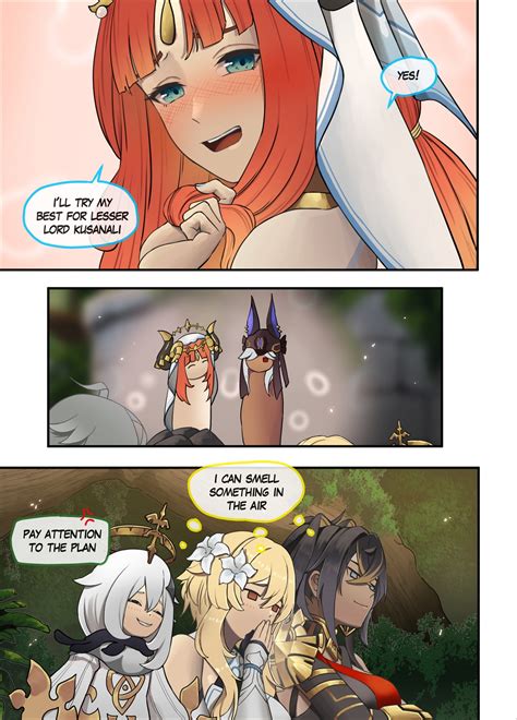 Lumine Nilou Cyno And Dehya Genshin Impact Drawn By Shiryuu Akira