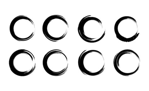 그런 지 브러쉬 스트로크 컬렉션 프리미엄 벡터