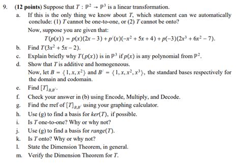Solved C Points Suppose That T P P Is A Chegg Com