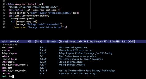 Sweep Swi Prolog Embedded In Emacs Request For Comments Swi Prolog