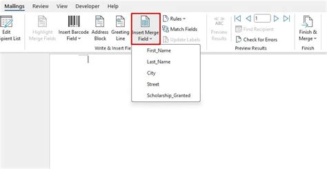 how to mail merge from excel to word