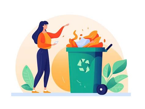 Premium Ai Image People Putting Wrapper In Trash Can Vector Website