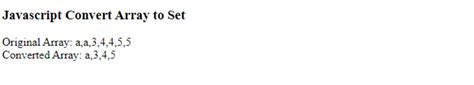 Javascript Convert Array To Set React Js Vue Js Remove Duplicate
