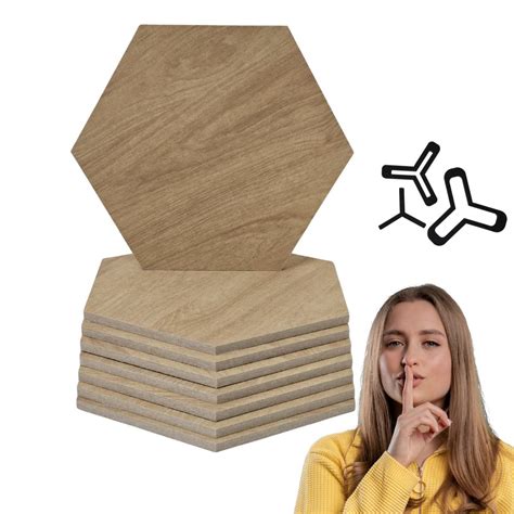 Panele Ścienne Drewnopodobne Heksagon Samoprzylepne Filcowe Kolor Hikora Inna Marka Sklep