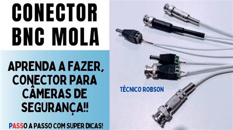 Instalação Conector Bnc De Câmera De Segurança Conector Bnc Borne