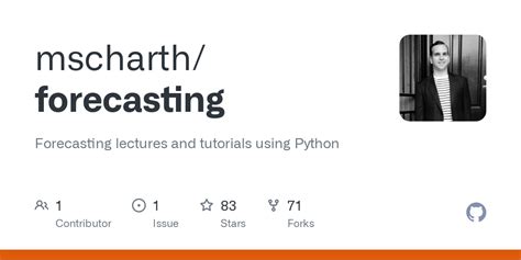 GitHub Mscharth Forecasting Forecasting Lectures And Tutorials Using Python