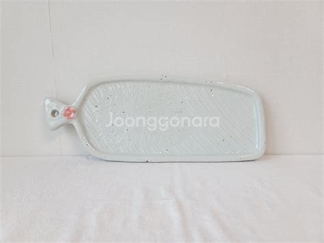 미사용 헨드메이드 수제 고급 도자기 플레이팅 도마 접시 인테리어소품 중고나라
