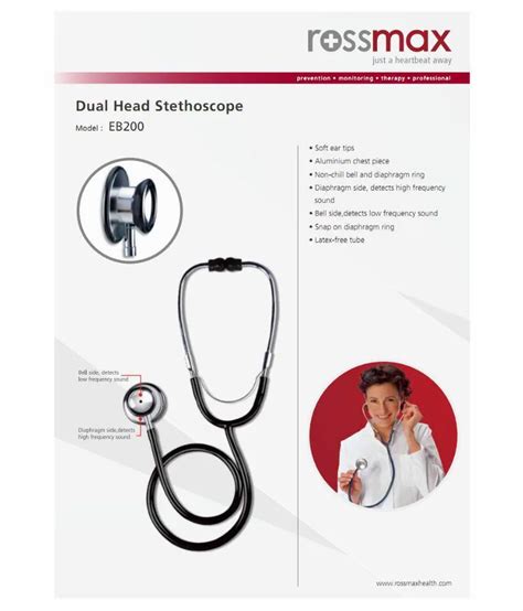 Double Sided Rossmax Eb Dual Head Stethoscope For Clinic Black At Rs In Gurgaon
