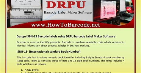 Design Isbn 13 Barcode Labels Using Drpu Barcode Label Maker Software