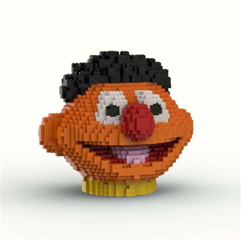 Lego Moc Ernie Head Sesame Street By Thepinkbuilder Rebrickable
