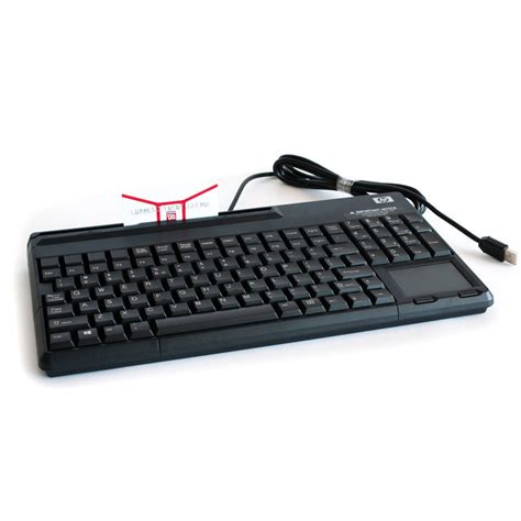 Pos клавиатура Hp вградени тъчпад и четец за карти програмируеми бутони Usb Черен Emag Bg