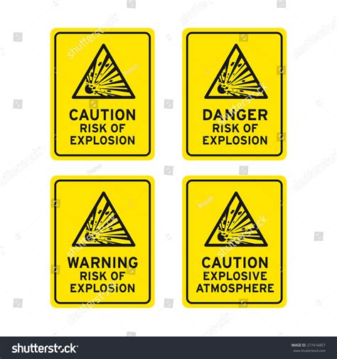 Explosion Risk Caution Warning Danger Sign Stock Vector Royalty Free