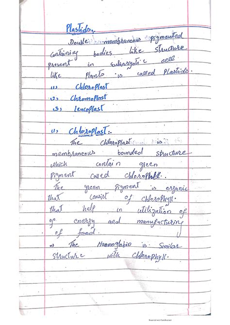 Solution Chloroplast Structure Chromoplast Leucoplast Nucleus Types Structure Chromosomes