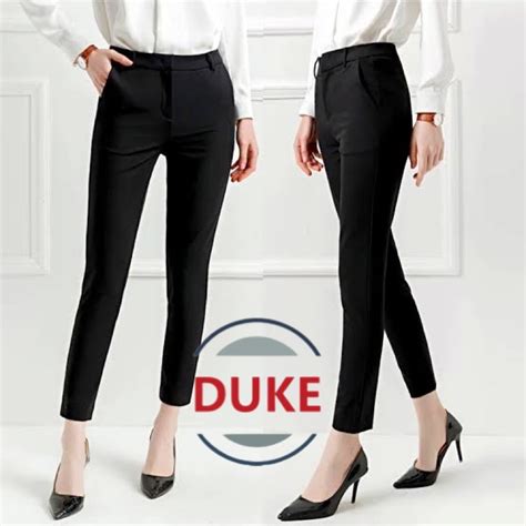 Skinny Slack Black Pants Office Wear Business Professional For Womens
