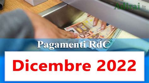 Reddito Di Cittadinanza Dicembre 2022 Data Pagamento Ricarica RdC