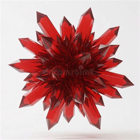 Red Ruby Crystal In A Star Shape Isolated Stock Illustration Illustration Of Closeup Shot