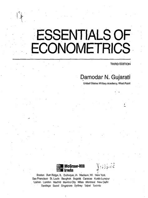 8essentials Of Econometrics Chapter1 8 Pdf Pdf