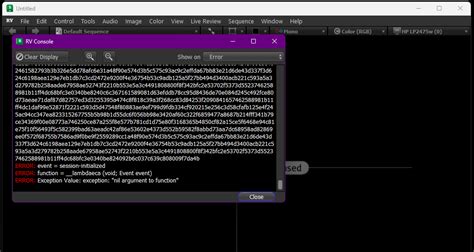错误： 意外的会话格式“ 且 Rv 未通过 Flow Production Tracking 集成启动