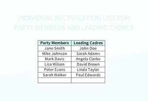 Branch Rectification List Excel Template Excel XLS Template Free