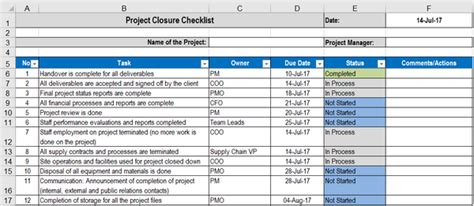 Proposal Checklist Template