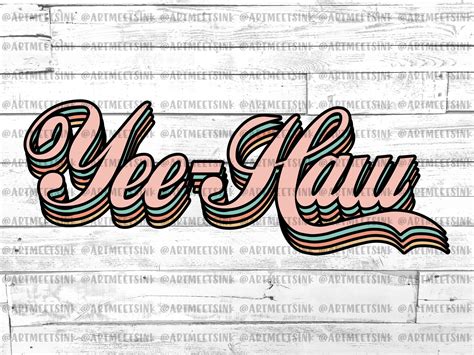 Yee Haw Script Descarga Instant Nea Png Imprimible Etsy Espa A