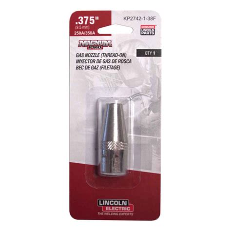 Lincoln Electric Kp2742 1 38f Nozzle Thread On Flush 3 8 Id