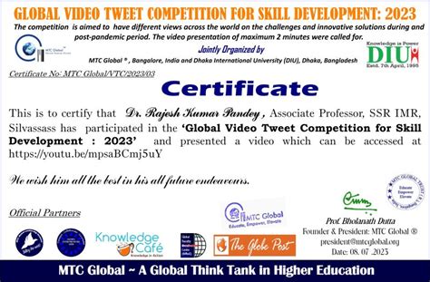 Dr Rajesh Kumar Pandey On Linkedin Thank You Mtc Global Bengaluru And