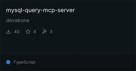 mysql query mcp server glama