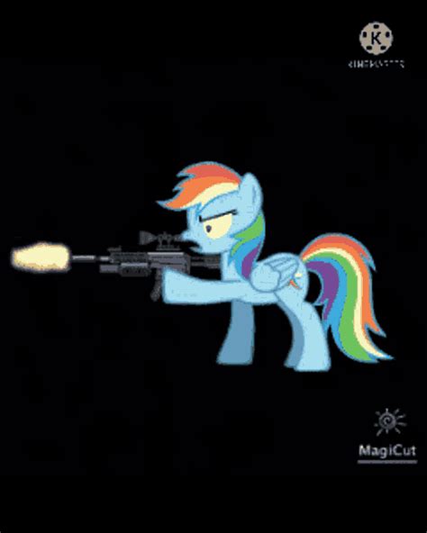 Rainbow Dash Using Gun  Rainbow Dash Using Gun Discover And Share S