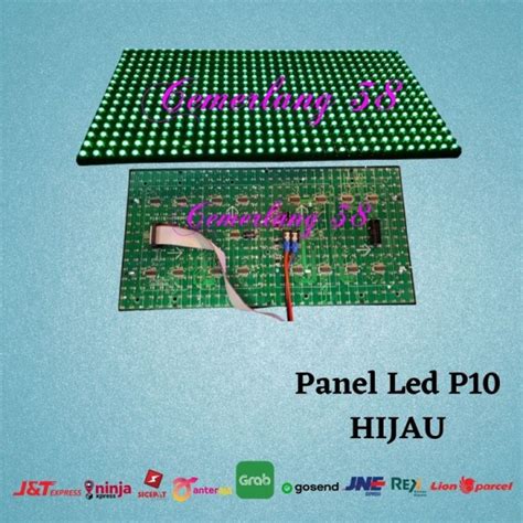 Module Modul Panel Led P10 Running Text Semi Outdoor Hijau Lazada
