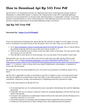 Fillable Online Recommended Practice For Lightning Protection Of