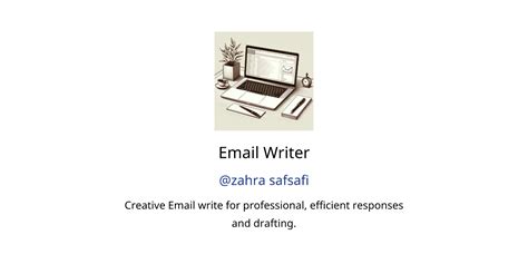 Email Writer GPTs Features And Functions Examples And Prompts GPT Store