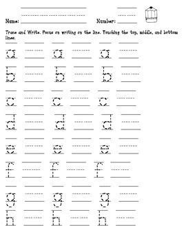 Lower Case Letter Writing Practice Worksheets Lowercase Letter