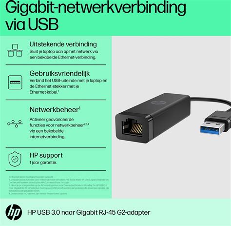 HP USB Naar Gigabit RJ Adapter G Bij ICT Store Nl