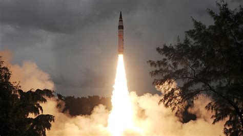 Medium Range Ballistic Missile Agni 1 Test Fired In Odisha The Hindu