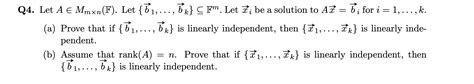 solved 24 let a∈mm×n f let {b1 … bk}⊆fm let xi be a