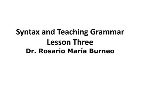 Gramatical Functions Ppt