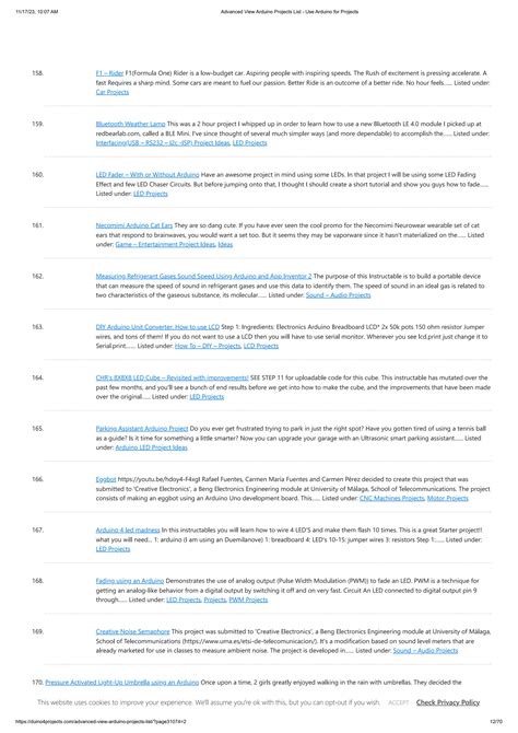 Advanced View Arduino Projects List Use Arduino For Projects 2pdf
