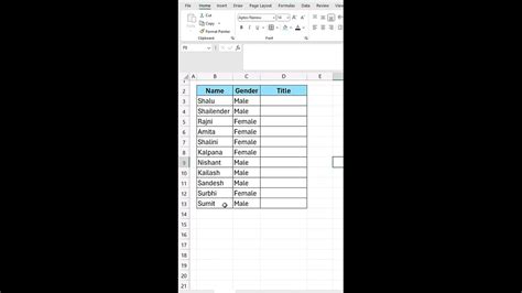 Excel Interview Tips Add Mr And Ms Before Names Excel Exceltips