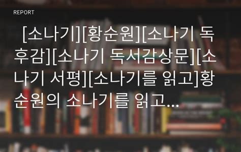 소나기 황순원 소나기 독후감 소나기 독서감상문 소나기 서평 소나기를 읽고 황순원의 소나기를 읽고 황순원의 소나기
