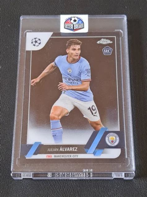 Topps Chrome 2022 23 Uefa Club Competitions Rc Julian Alvarez Black