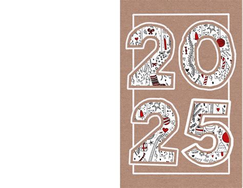 Kerstkaart Doodle 2025 ChristmasCard Be