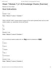 Week 7 Module 7 Knowledge Checks Random Variables Course Hero