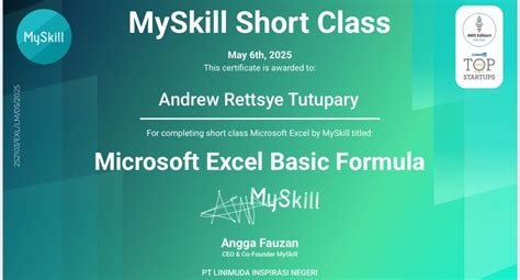 Microsoftexcel Basicformula Skillupgrade Myskillclass Andrew Rettsye