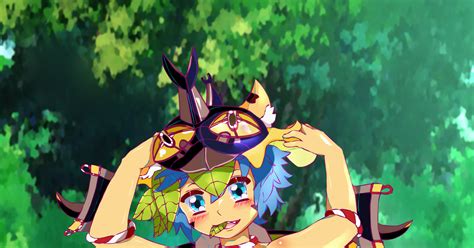 小虎》 夏日试穿小甲虫服饰的男孩 狼喵与虎 （狼ニャーと虎のイラスト Pixiv