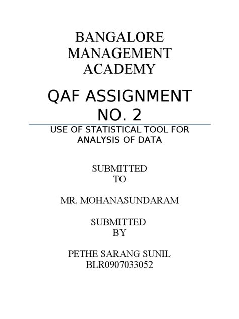 Quantitative Analysis Assignment Pdf Correlation And Dependence Statistics