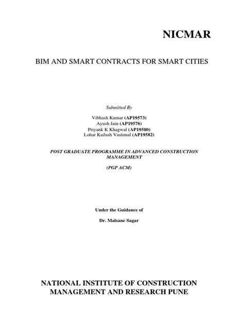 Bim And Smart Contracts For Smart Cities Pdf Building Information Modeling Sustainability